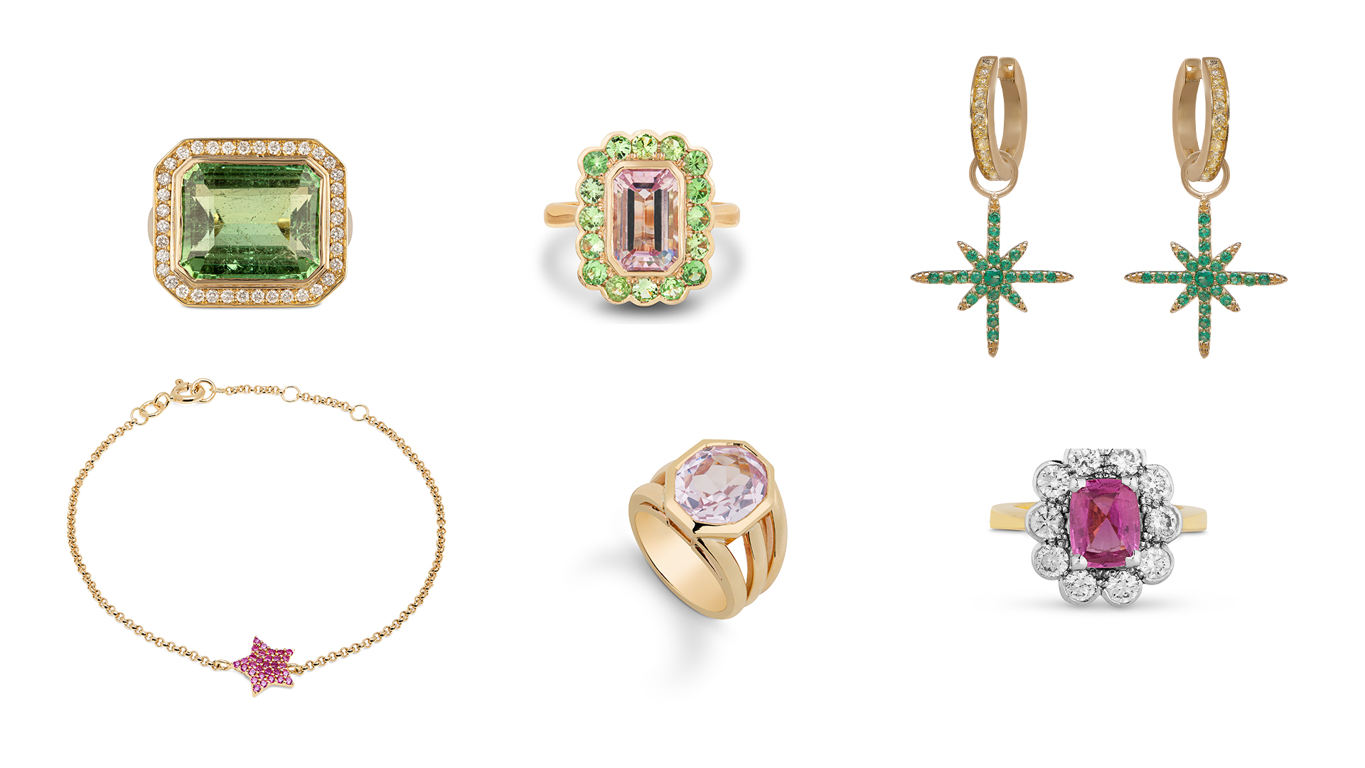 Defying Gravity: Pink & Green Gems by Philippa Herbert - LUXlife Magazine